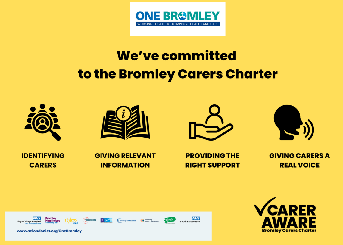 One Bromley partnership commits to supporting unpaid Carers - Bromley Well